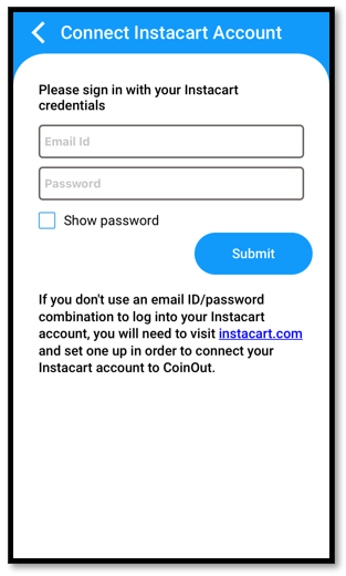How do I connect my Instacart account? – CoinOut