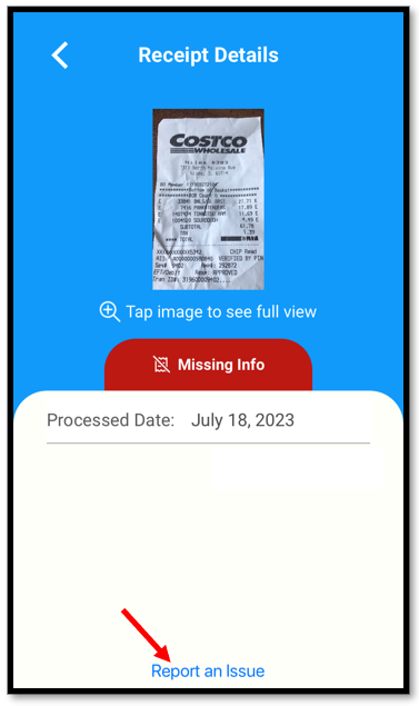 How Do I Use Report An Issue For Invalid Receipts Coinout