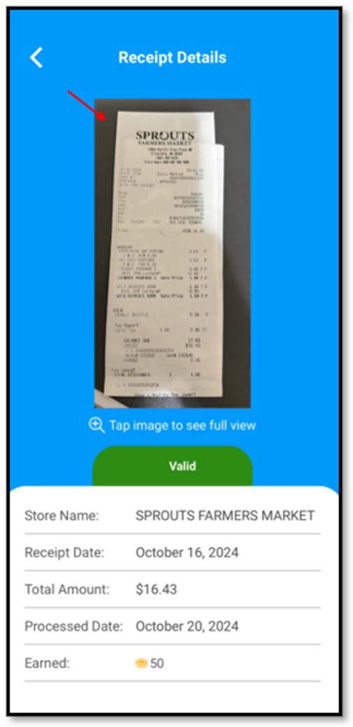 How can I view my receipts? – CoinOut