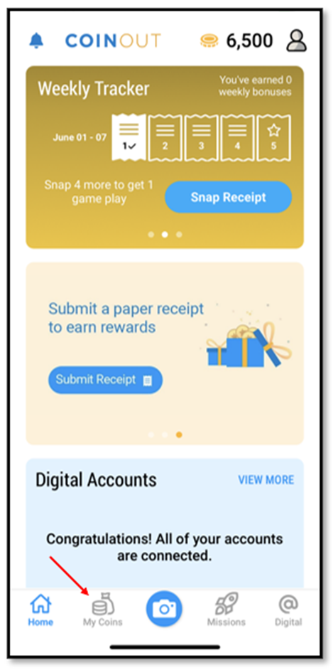 How do I redeem my Coins for a reward? – CoinOut
