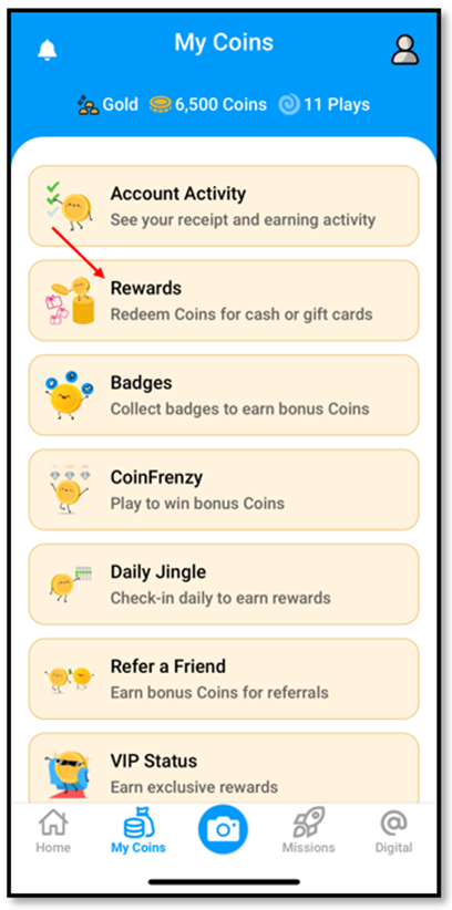 How do I access my rewards history? – CoinOut
