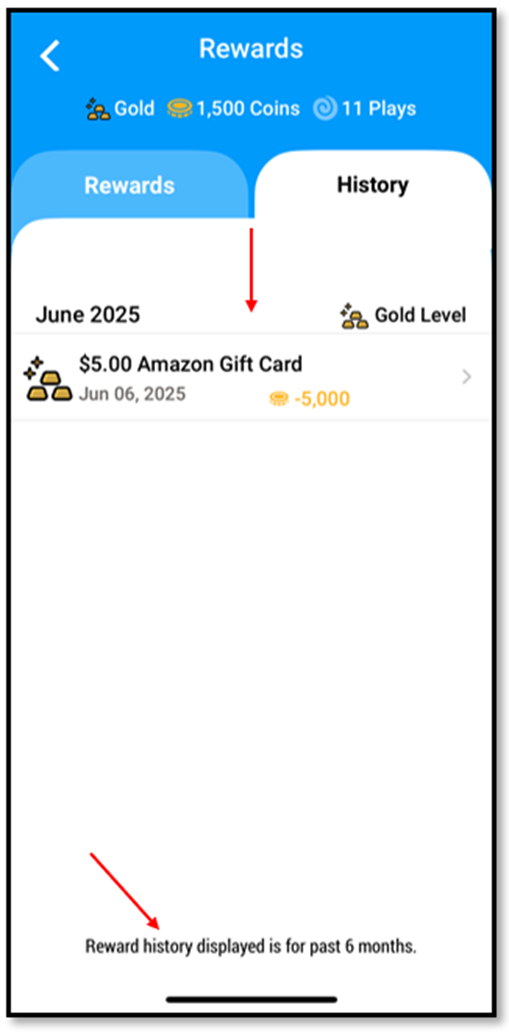 How do I access my rewards history? – CoinOut