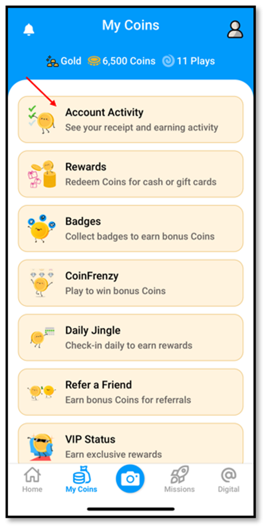 How do I access my rewards history? – CoinOut