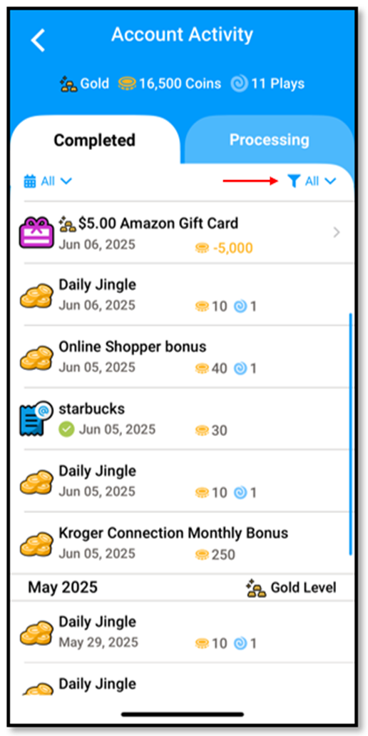 How do I access my rewards history? – CoinOut
